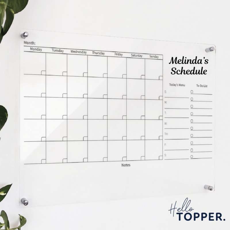 Jual Papan Planner Akrilik | Wall Planner | Schedule Board |papan ...