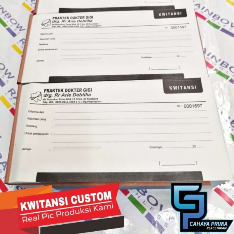 Jual Buku Kwitansi Custom Kertas Hvs Tanpa Rangkap 1 Rim Di Seller ...