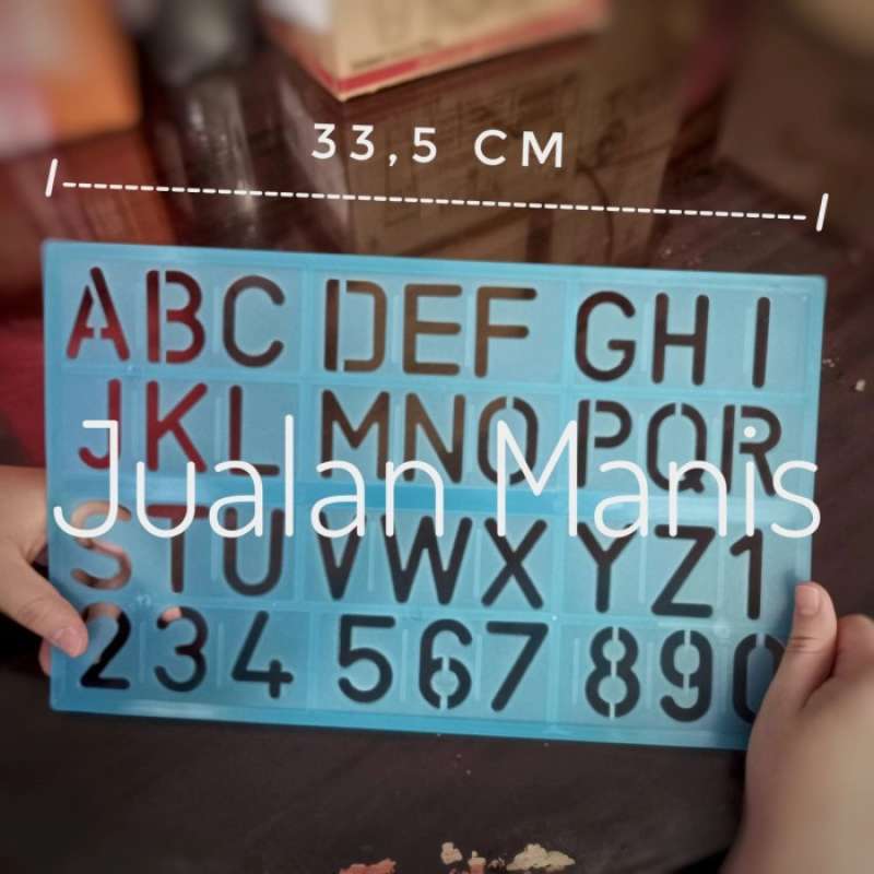 Jual Jumbo Alphabet Template Ruler Penggaris Cetakan Huruf Besar Dan ...