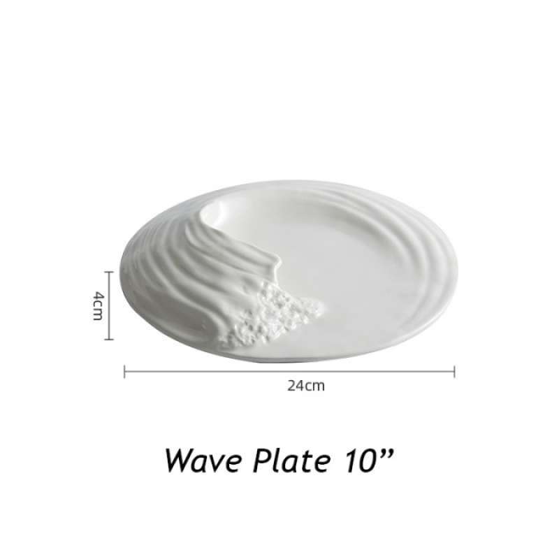 Promo Stark Wave Plate / Piring Saji Kue Snack Keramik Fine Dining ...