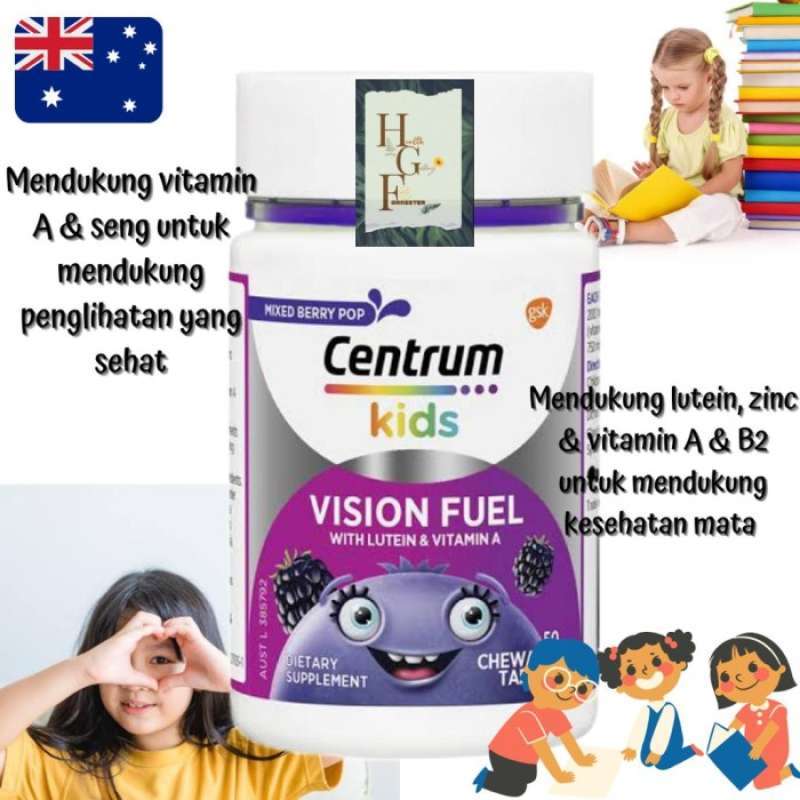 Promo Centrum Kids Vision Fuel 50 Chewable Tablets Diskon 33% Di Seller ...