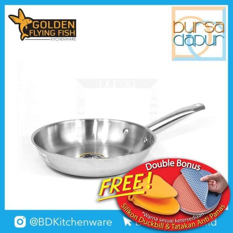 Promo Golden Flying Fish Stainless Steel Fry Pan Hardened 20 Cm ...