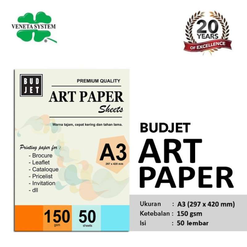 Jual Kertas Art Paper A3 Isi 50 Sheets - Budjet Art Paper Artpaper 150 ...