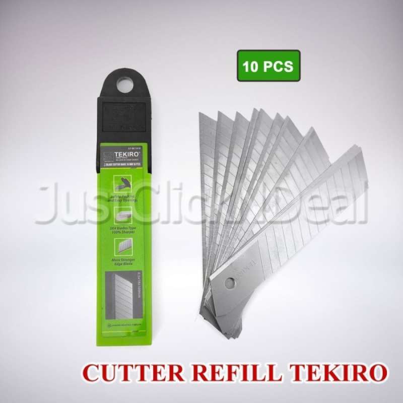 Jual Tekiro Isi Ulang Cutter Besar 10 60 Pcs Blade Cutter Knife Refill ...