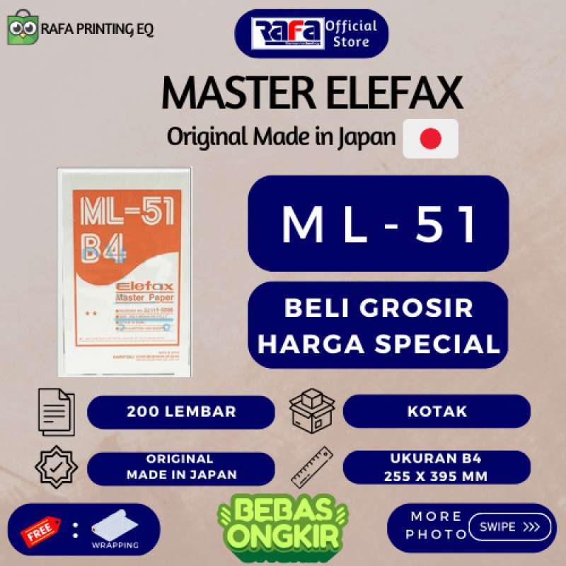 Jual Master Paper Elefax Ml-51 Ukuran B4 - 100 Lembar Di Seller Tombstone - Cengkareng Timur ...