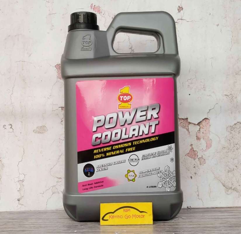 Jual Top 1 Power Coolant Merah Muda 4l - Air Radiator Coolant Pink 4l ...