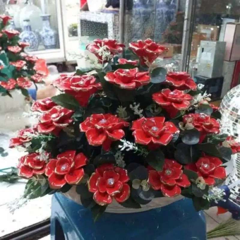 Promo Rangkaian Bunga Keramik / Bunga London Keramik / Bunga ...