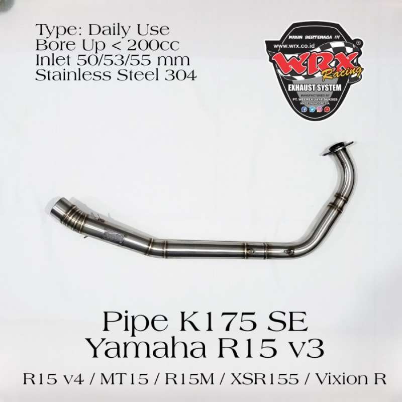 Promo Leheran Pipa Knalpot Wrx Exhaust K175 R15 V3 Mt15 R15m R15 V4 ...