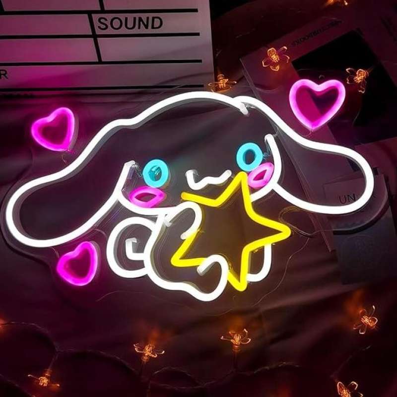 Jual Cinnamoroll Neon Sign Anime Light 3d Art Cute Led Neon Bedroom ...