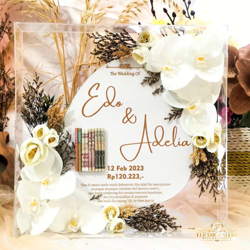 Jual Mahar Akrilik - Mahar Pernikahan Bingkai Akrilik Transparant ...