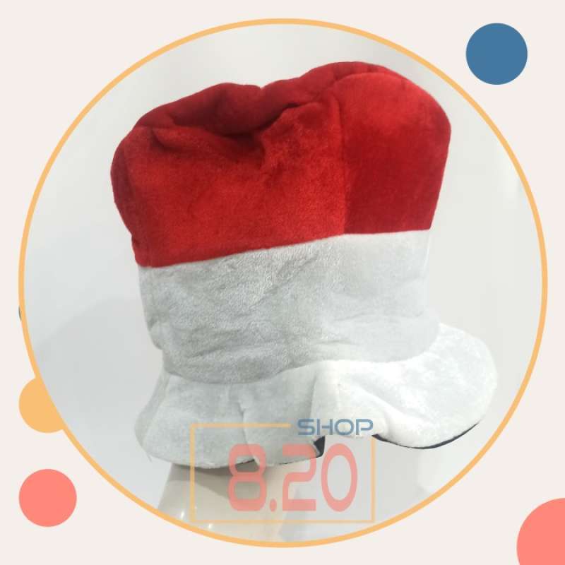 Jual Party Hat Topi Bola Kain Bludru Pesta Bendera Indonesia Merah ...