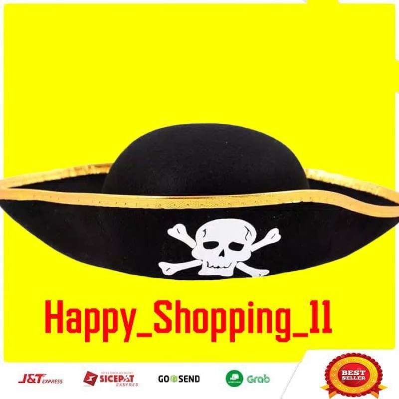 Jual Topi Dewasa Bajak Laut Jack Sparrow / Haloween Captain Hat - Topi ...
