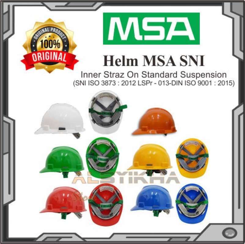Jual Helm Safety Sni Msa Lokal Plus Inner Straz On Standard Suspension ...