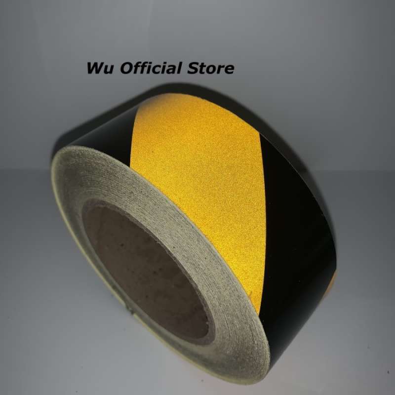 Jual Sticker Scotchlite Reflective Yellow Black Police Line Safety Warning - Merah Di Seller ...