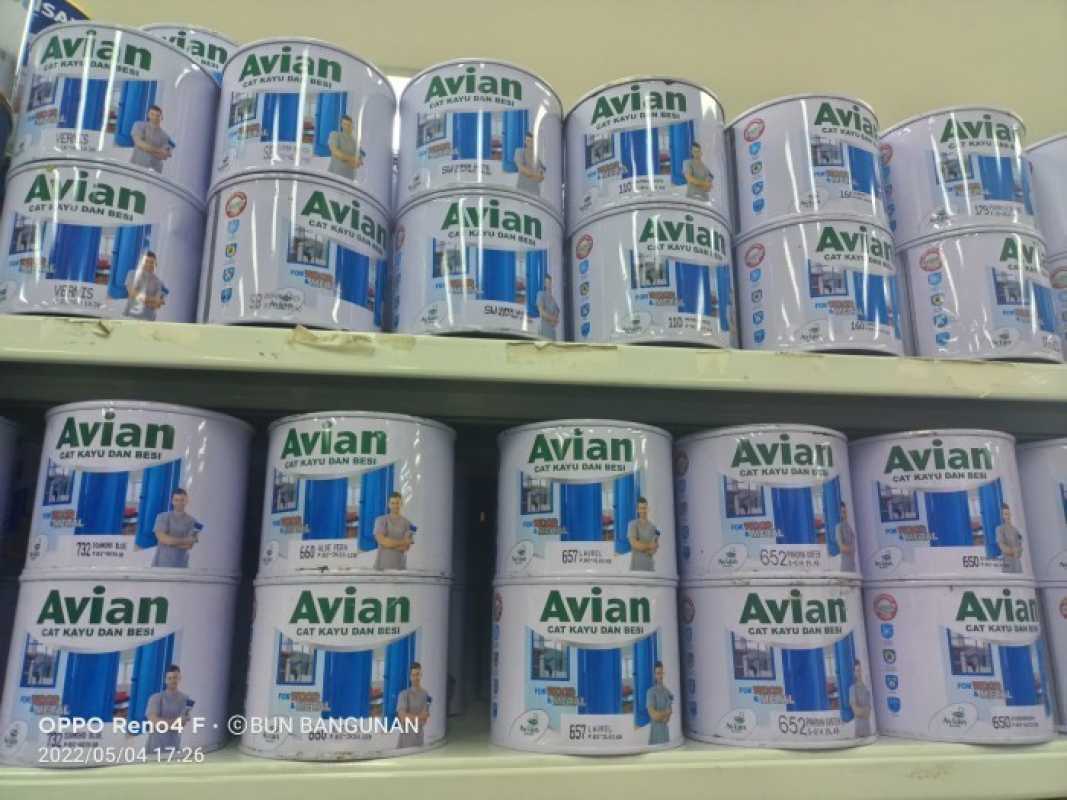 Jual Cat Avian / Cat Kayu Dan Besi / Cat Avian High Gloss Enamel 1/2 Kg ...