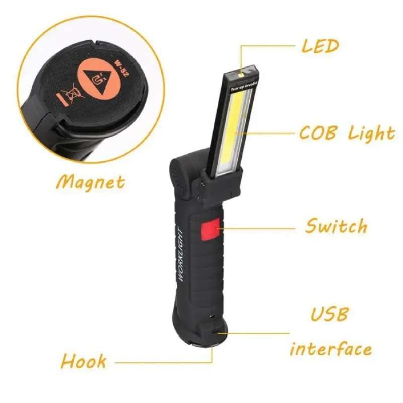 Jual Senter Worklight Led Portable Magnet Cob Charger Lampu Kerja G-52 ...