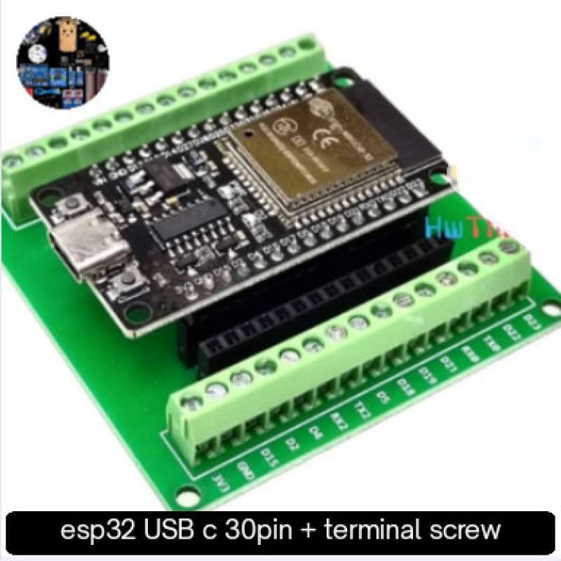 Jual Set Type C Usb Esp32 30pin Esp-32 Proto Screw Protoscrew Terminal ...