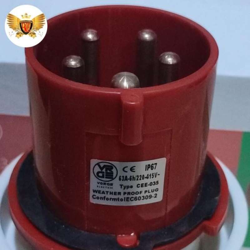 Jual Industrial Plug Vorge Genset 5 Pin 63a 035 Model Cee Steker 5pin 63 A Di Seller Aghanim ...