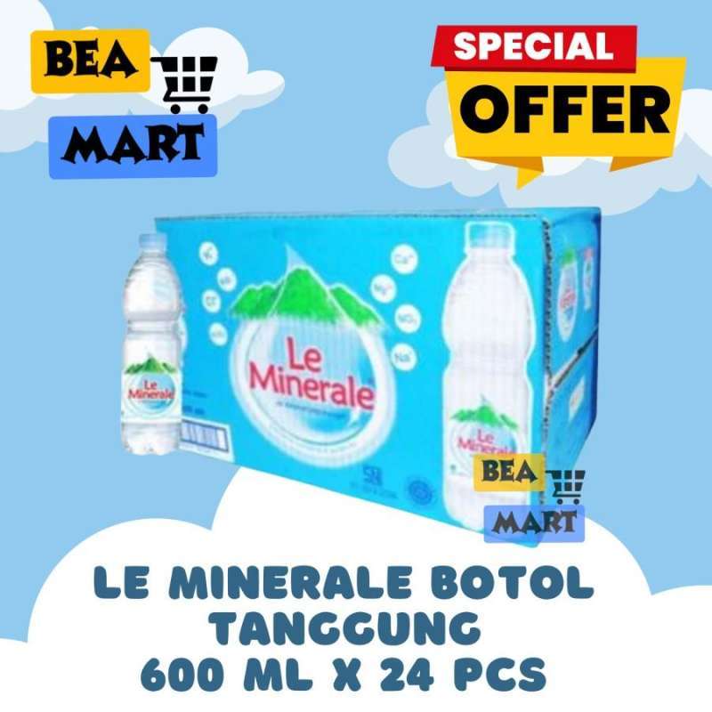 Jual Le Minerale 600 Ml 1 Dus Isi 24 Botol | Air Mineral Tanggung 600ml ...