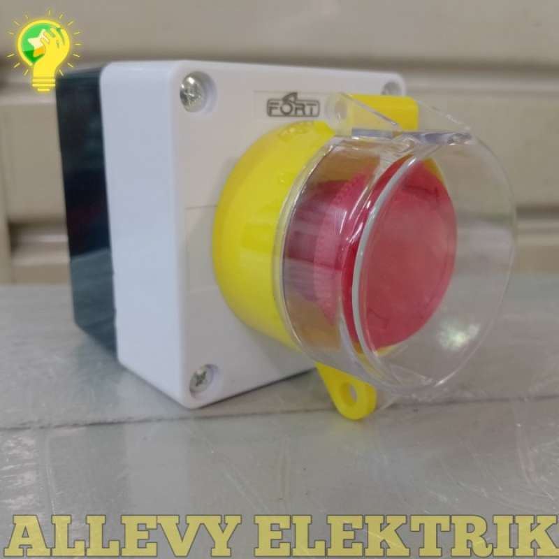 Jual Box Push Button + Emergency Stop 22mm + Cover Push Button Di ...