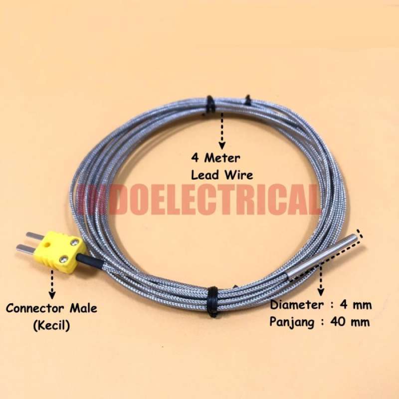 Jual Thermocouple Type K Probe - Kabel 2 Meter Di Seller Yama ...