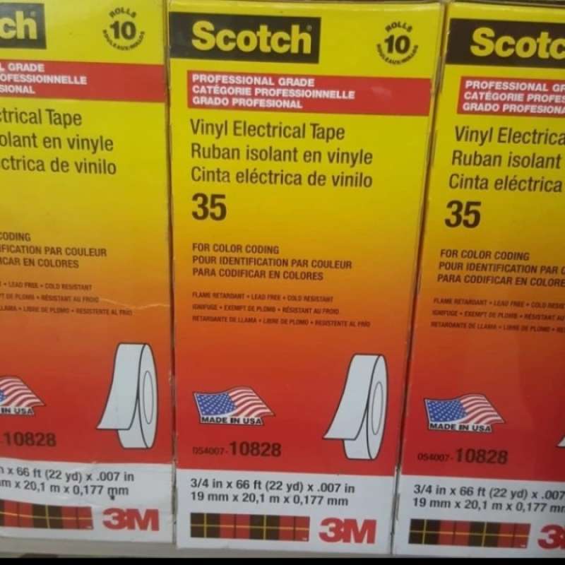 Jual Isolasi 3m Scotch 35 Vinyl Electrical Tape (varian Warna) Di ...
