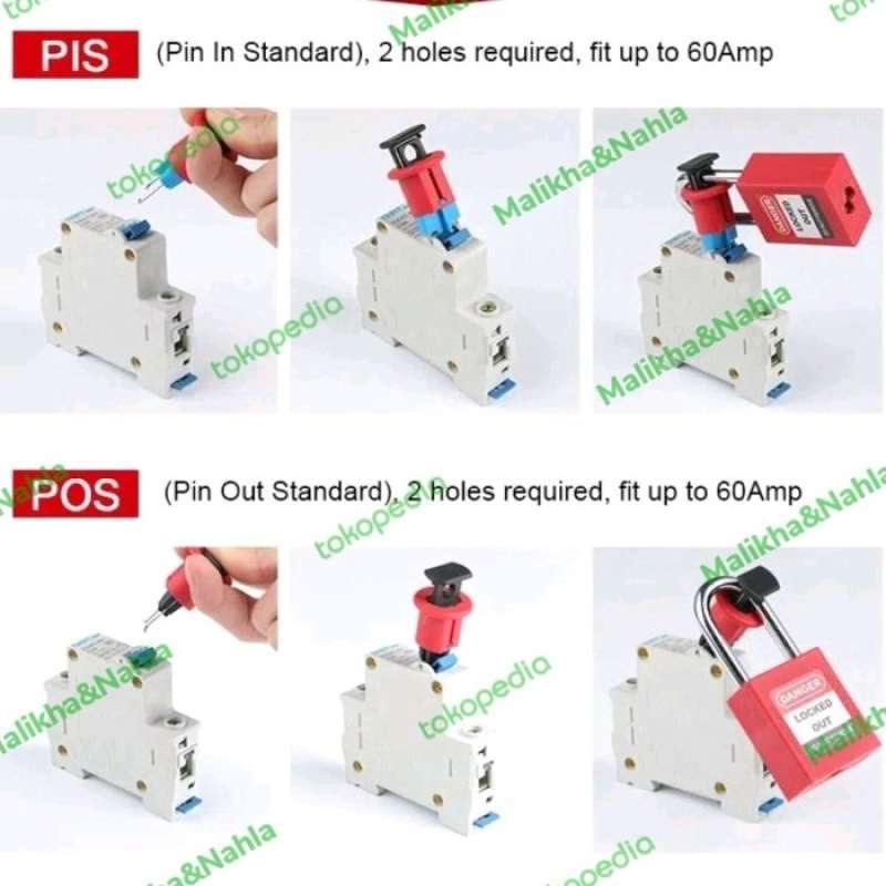 Jual Universal Miniature Circuit Breaker Mcb Lockouts Safety Device ...