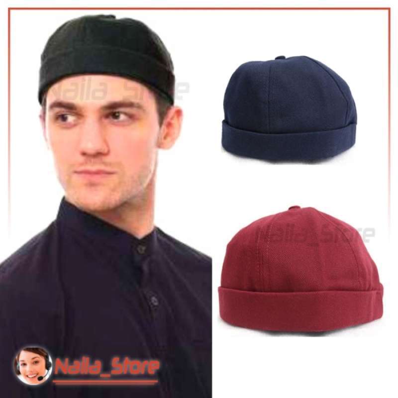 Jual Zu205 Peci Brimless Hijrah Beanie Miki Mickey Caps Kopiah Modern ...