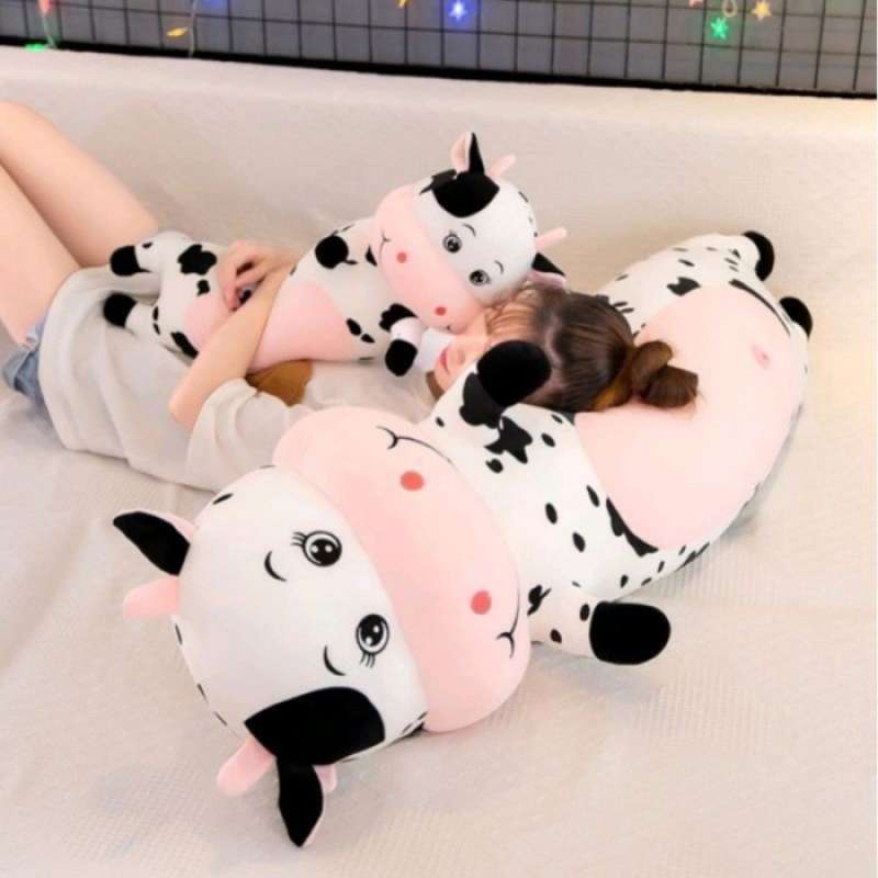 Promo Boneka Guling Sapi Cow 80cm Super Lembut Highquality New Diskon ...