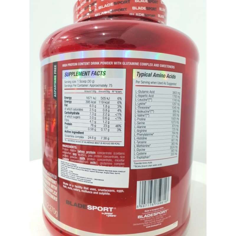 Promo Blade Whey 5lb Lbs Whey Protein Concentrate Isolate Made In ...
