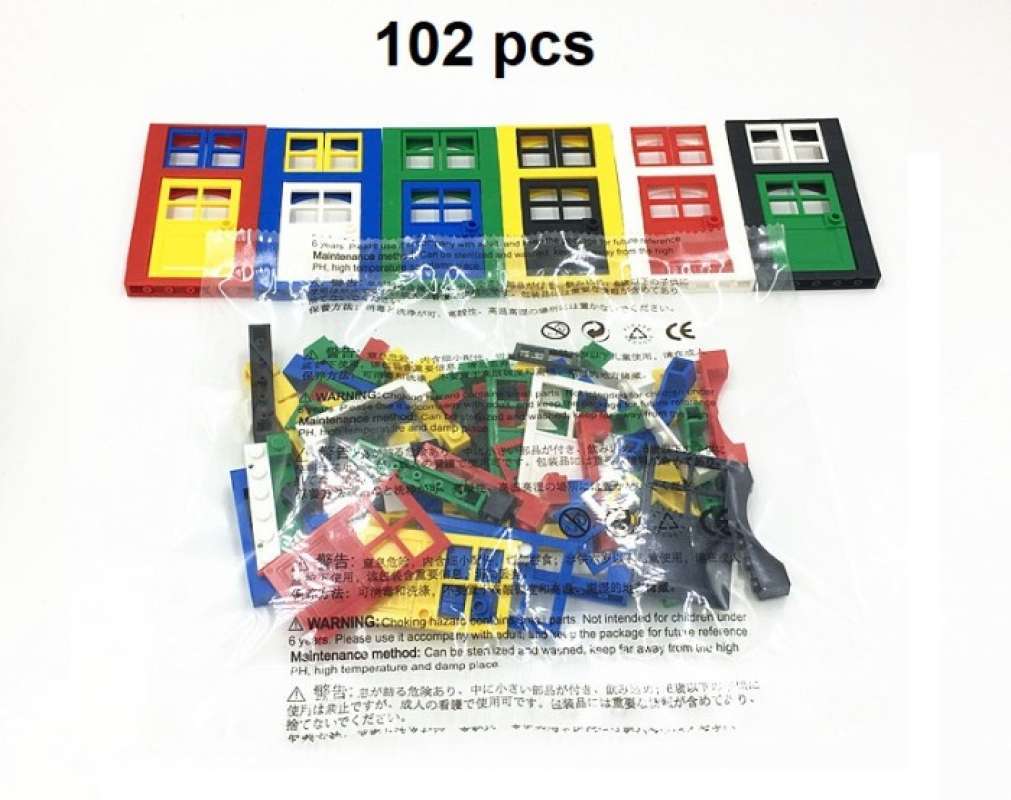 Promo Building Block Brick Balok Susun Classic 1000 Pcs - Pintu&jendela ...