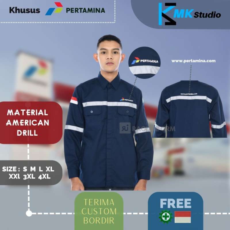 Promo Promo- Baju Safety Tangan Panjang Pertamina Atasan Wearpack ...