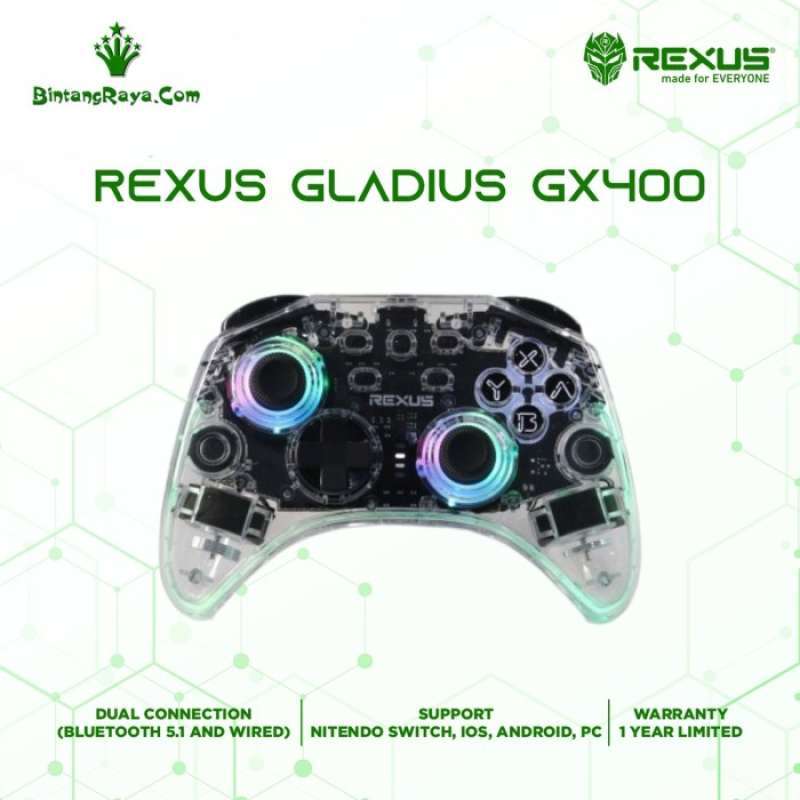 Promo Promo- Gamepad Rexus Gladius Gx400 /gx 400 Rgb Dual Mode ...