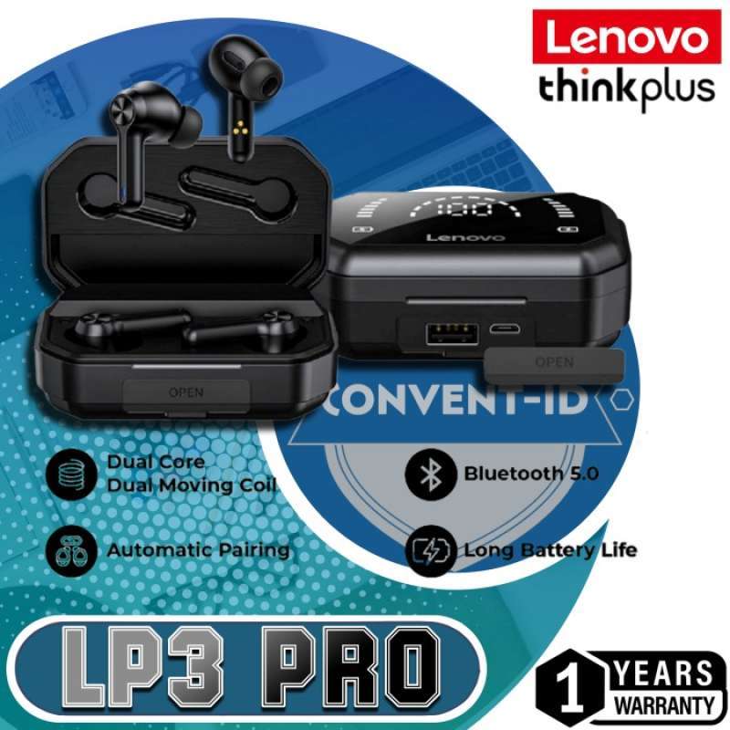 Promo Lenovo Thinkplus Lp3 Pro Hifi 9d Bass Cvc80 Surround Sound Tws ...