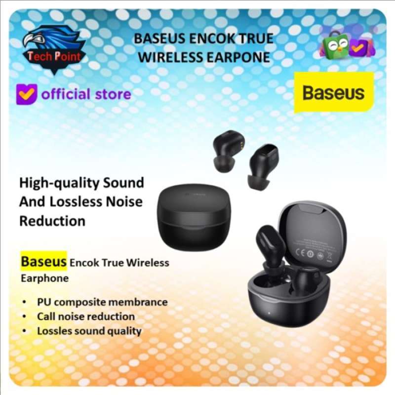 Promo Baseus Wm Encok Wm Tws True Wireless Earbuds Bluetooth Earphone Diskon Di