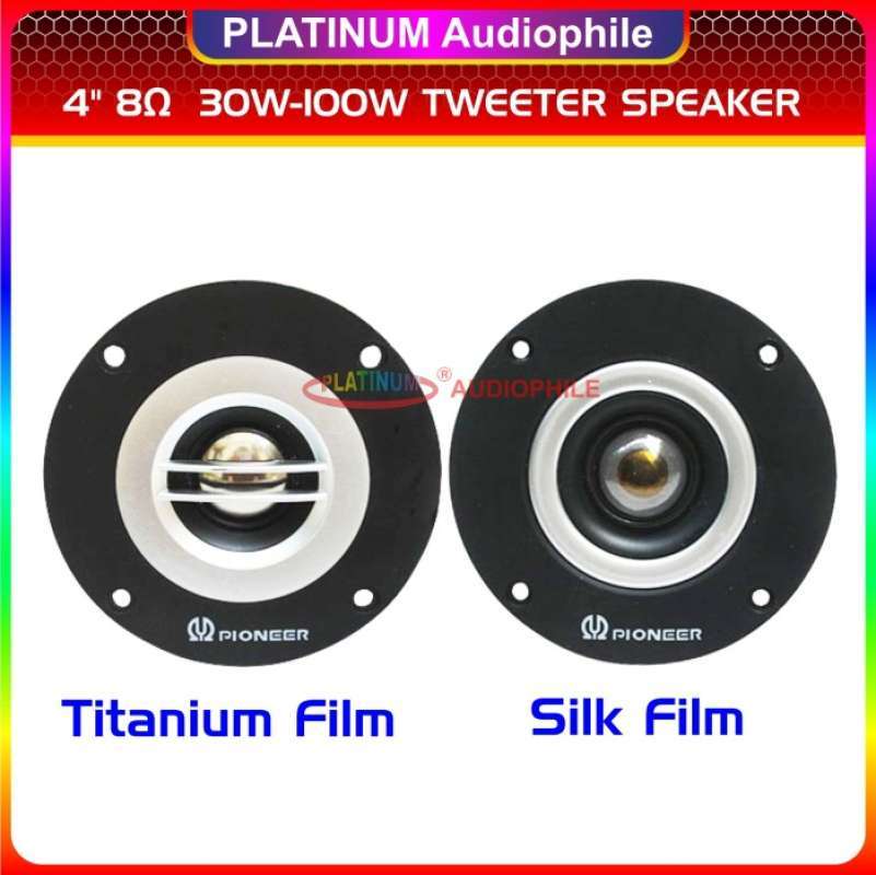 Promo Tweeter 4 Inch 8 Ohm 100 Watt Titanium Film Dual Magnet Tweter ...