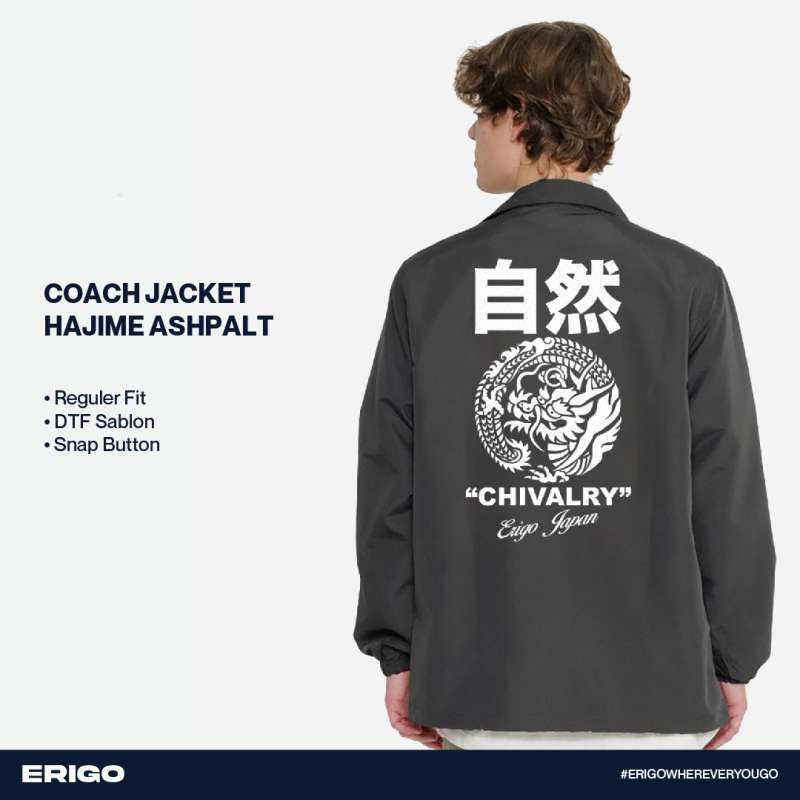 Jual Erigo Coach Jacket Graphic Hajime Asphalt - L Di Seller Erigo ...