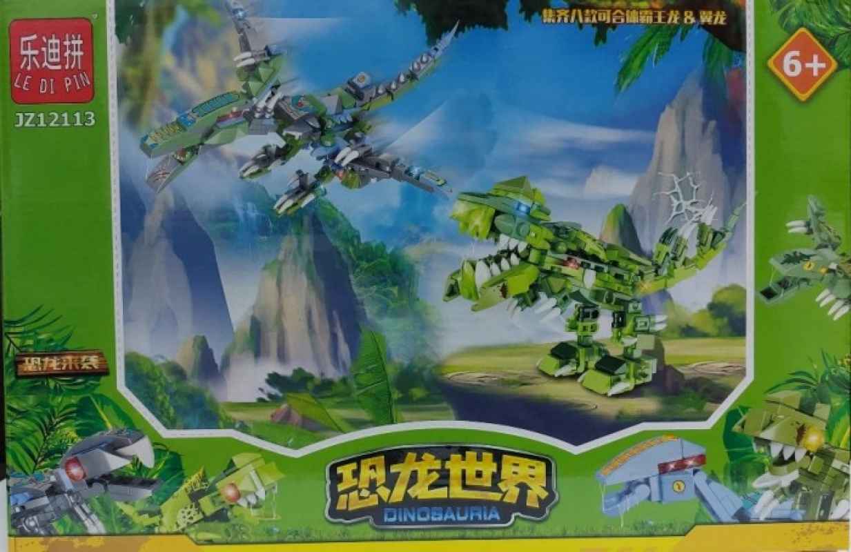 Promo Jurassic Tech: Mainan Balok Dinosaurus Dan Robot Fusion Model ...