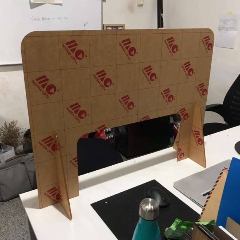 Promo Pembatas Meja Kasir Akrilik Sekat Meja Resepsionis Table Divider ...