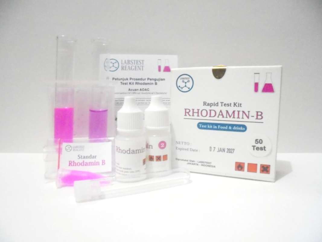 Promo Alat Uji Pewarna Rhodamin B, Test Kit Rhodamine B Rapid Test ...