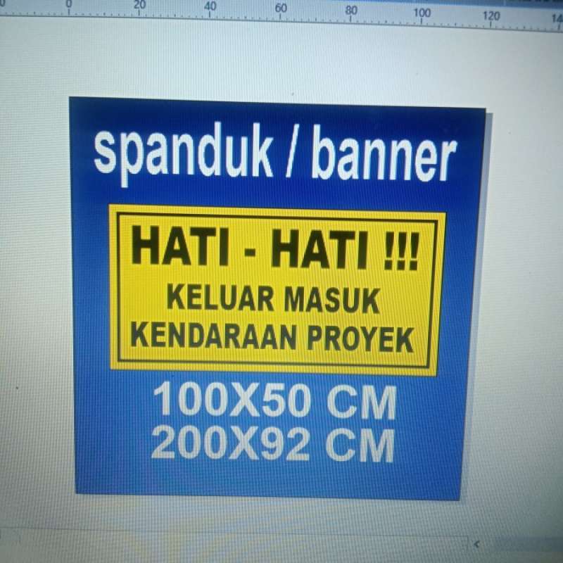 Promo Spanduk / Banner Hati Hati Keluar Masuk Kendaraan Proyek Diskon ...