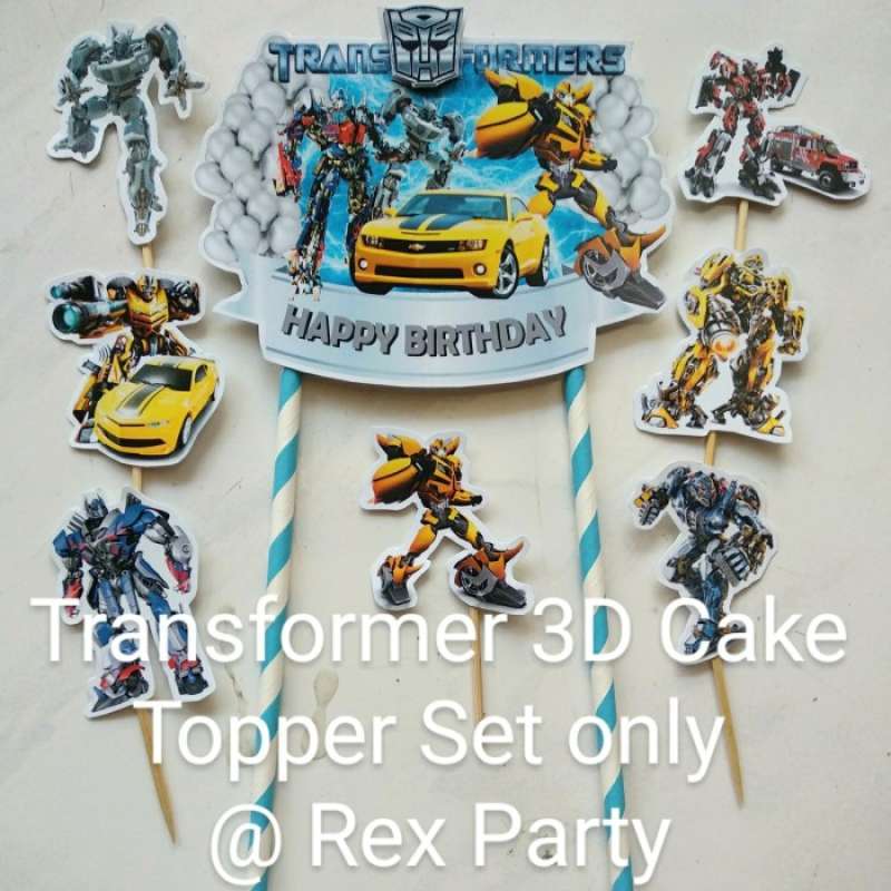 Promo Transformer Cake Topper/topper Kue/birthday Topper/3d Topper ...