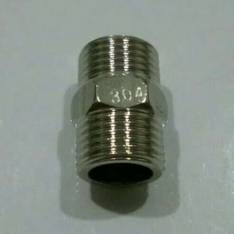 Promo Double Nepel Stainless 4 Inch Double Nepple Ss304 Diskon 23 Di