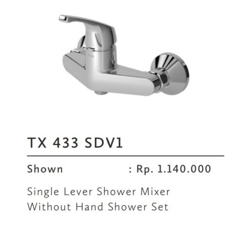 Promo Kran Mixer Shower Panas Dingin Toto Tx 433 Sdv1 Resmi Diskon 23% Di Seller Specta Store ...