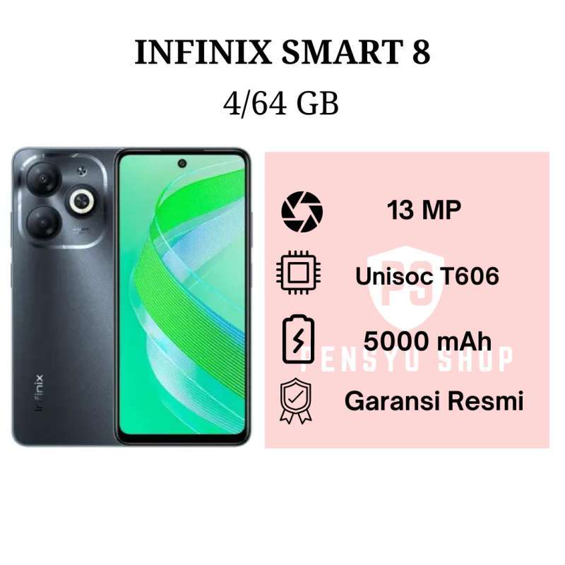 Jual Infinix Smart 8 4/64 Gb Garansi Resmi Promo - Timber Black Di Seller Pensyu Shop - Pensyu ...