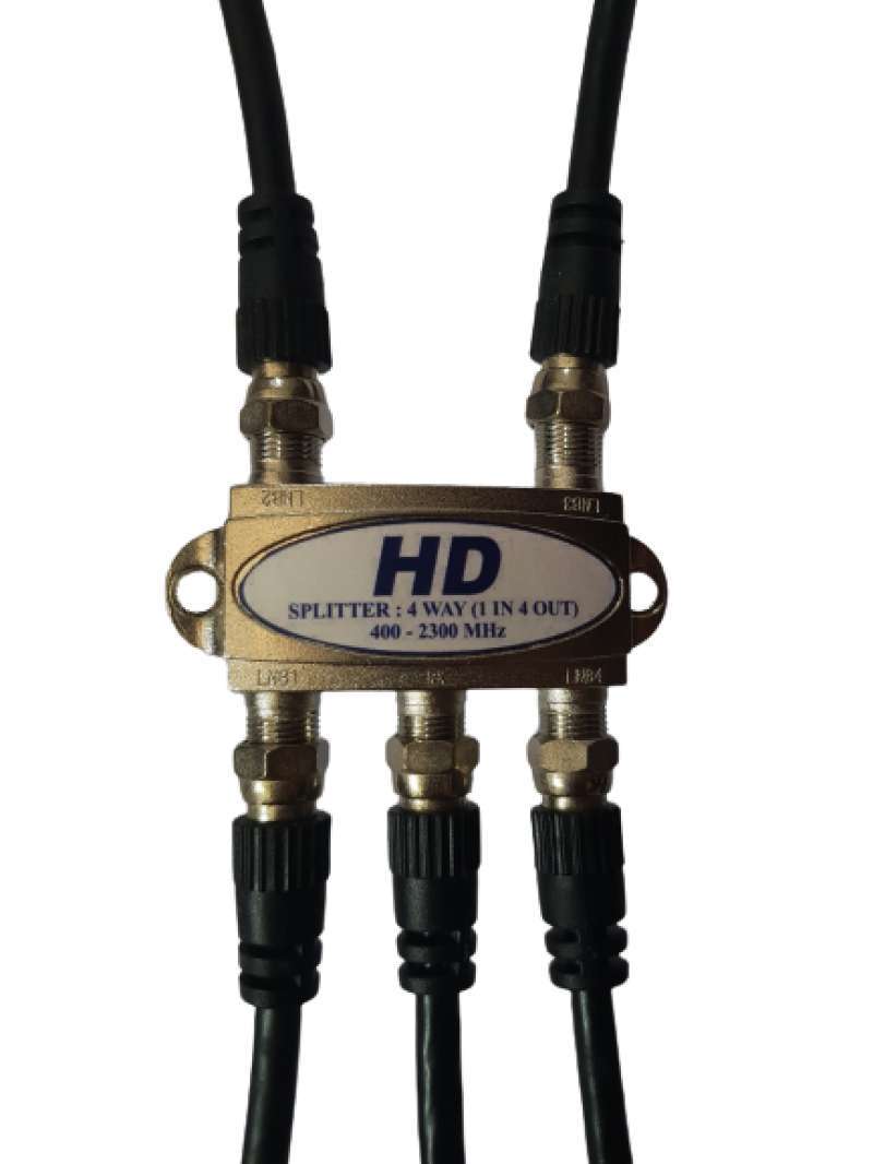 Jual Splitter 4 Way Hd Frekuensi 400-2300 Mhz / Pembagi Antena Di ...