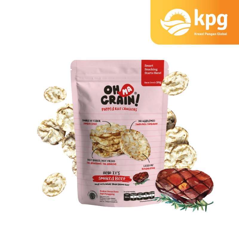 Jual Oh Ma Grain! - Popped Rice Crackers Roast Beef - Rasa Sapi ...
