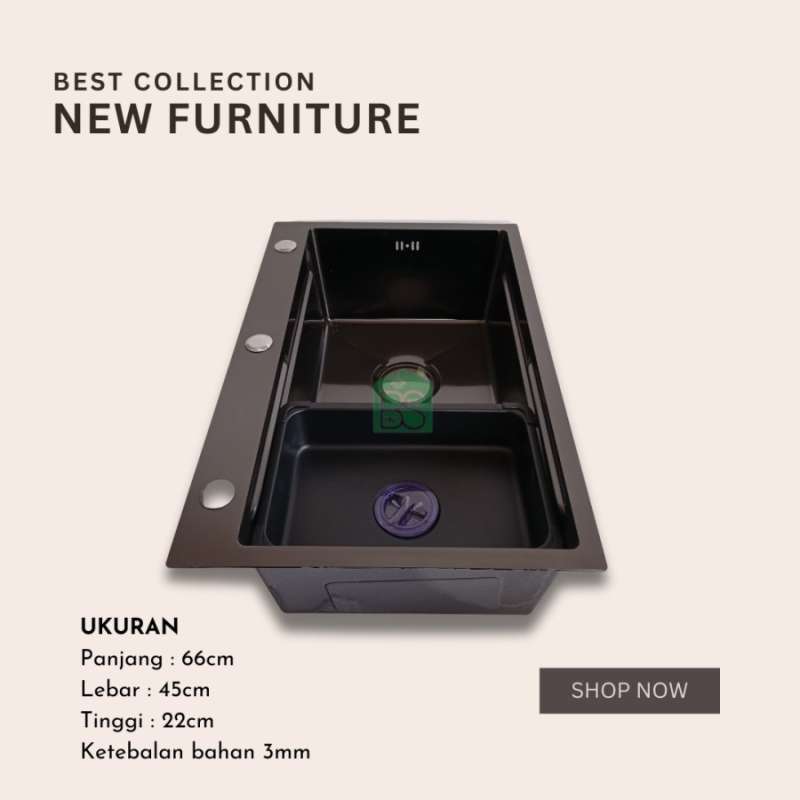 Jual Kitchen Sink Muya Type 5040/6045/6845/full Set/talenan/black Di ...