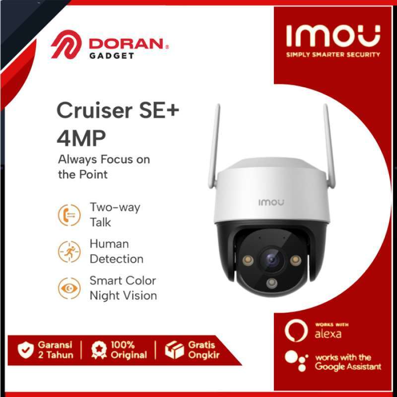 Promo Imou Smart Ip Camera Cruiser Se+ 4mp Outdoor Cctv Ip Camera Two ...