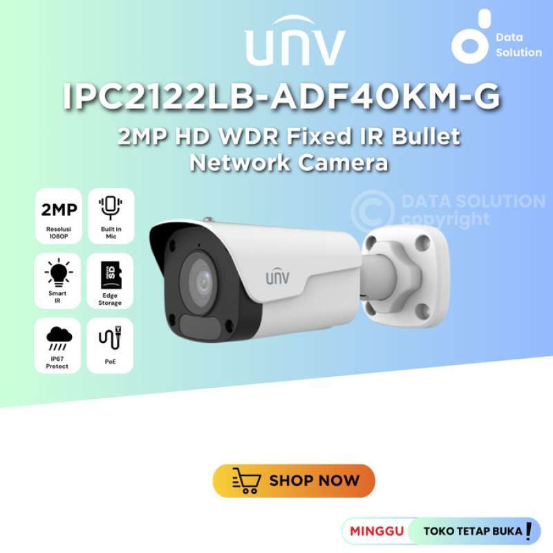 Promo Uniview Ipc2122lb-adf40km-g 2mp Hd Wdr Fixed Ir Bullet Network Camera Diskon 23% Di Seller ...